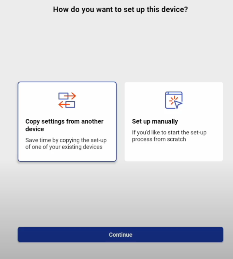 Set Up a Replacement Device by Copying Settings