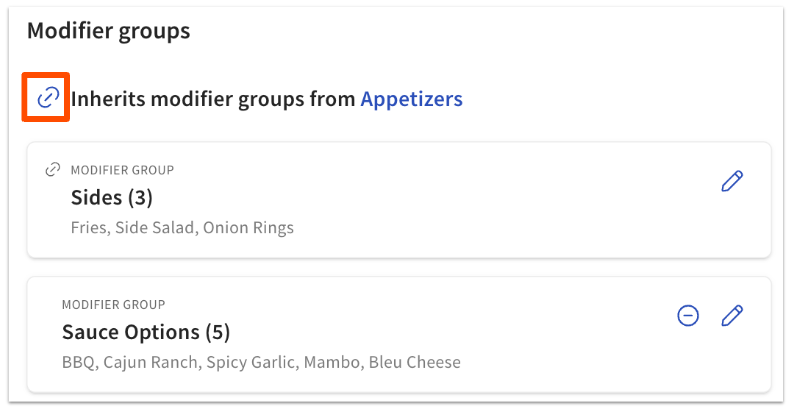 Add Modifier Groups and Modifiers in the Menu Builder