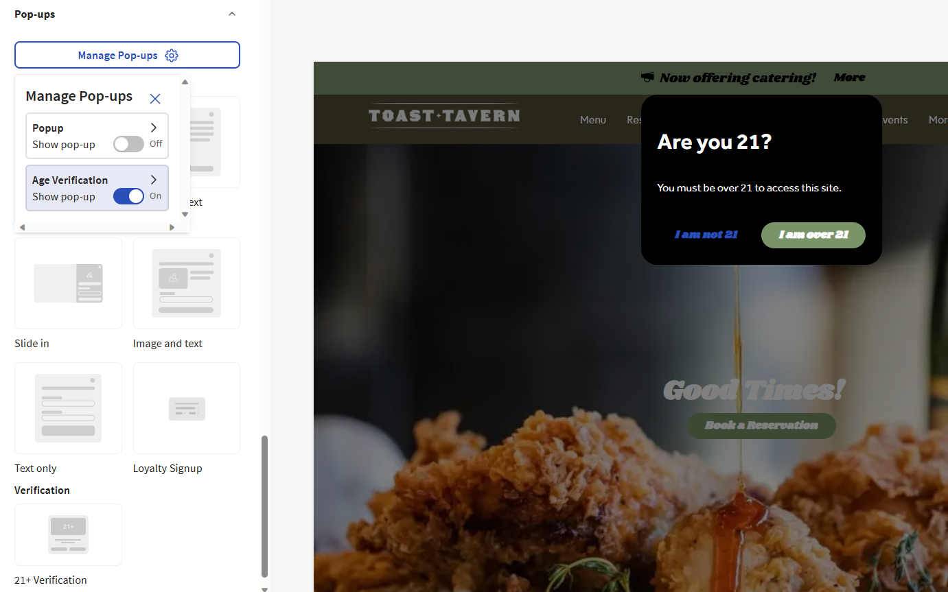 Add an Age Verification Pop-up Window to Your Website