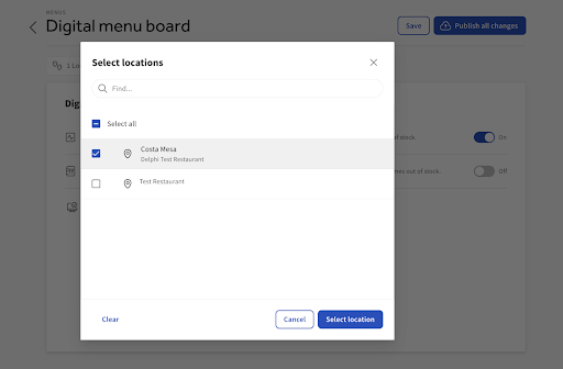 Create a Menu for the Delphi Digital Menu Board