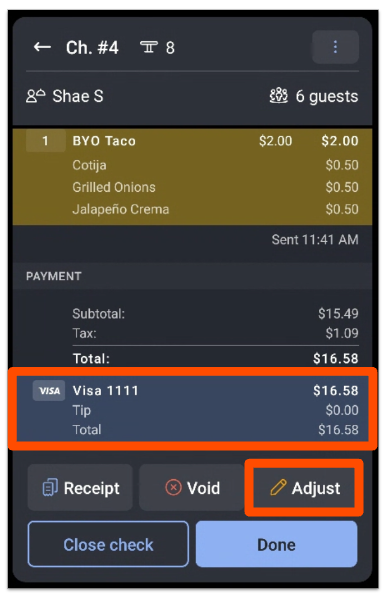 Transfer Items, Checks, and Payments