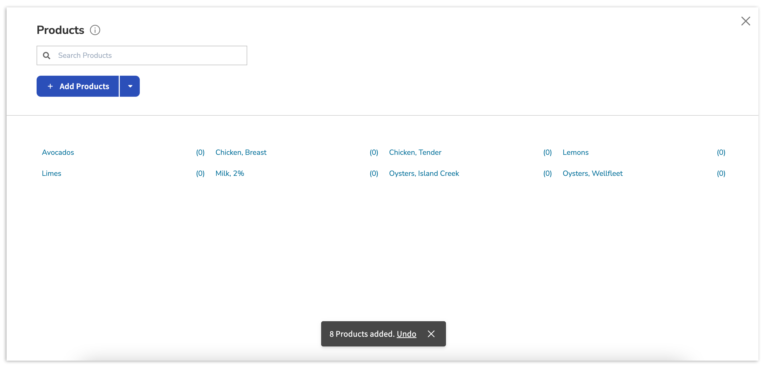 xtraCHEF: Create Products