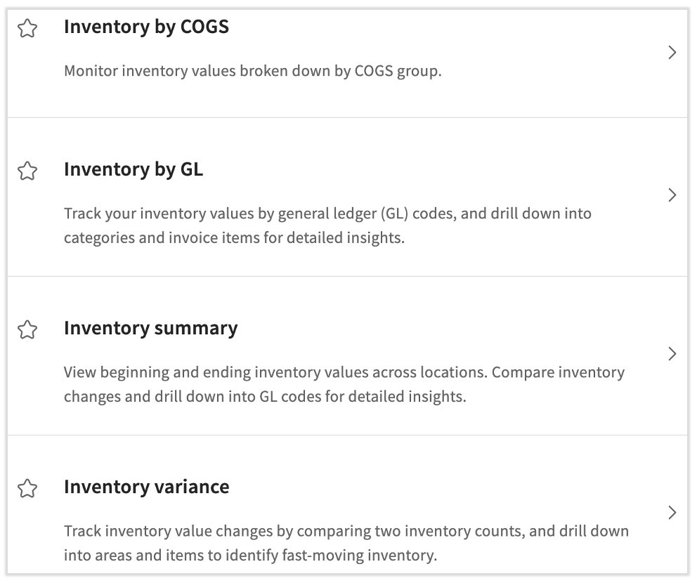 xtraCHEF: Inventory Counts