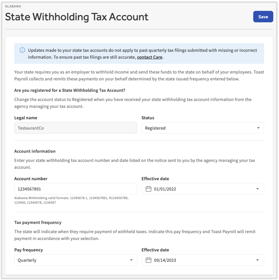 Toast Payroll: Get Help With Tax Accounts
