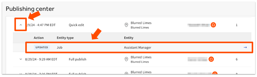 Publish Changes in Toast Web