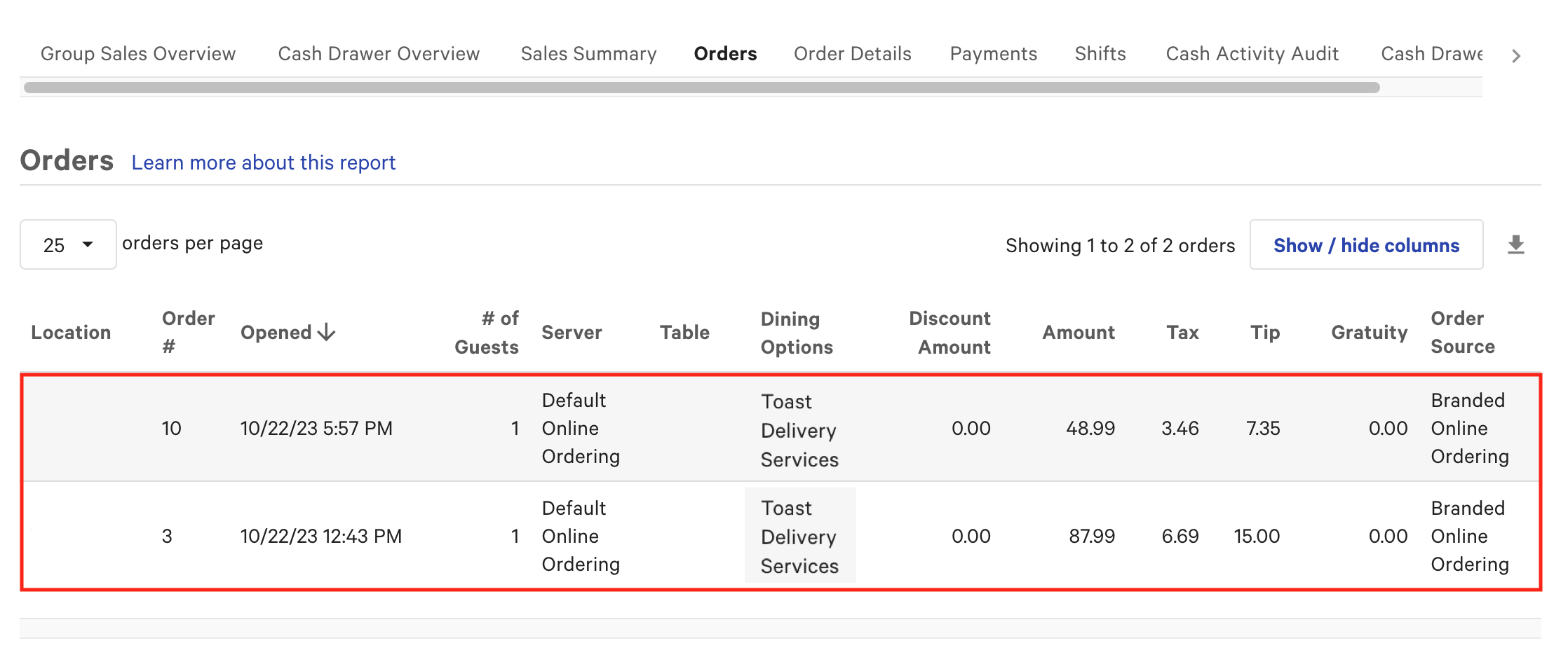 Toast Delivery Services® Billing FAQ