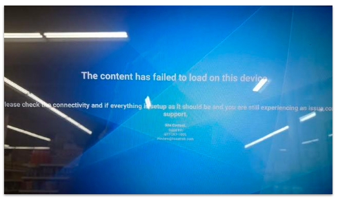 Error Screens on Your Kiosk, Toast Go® Handheld, or Terminal