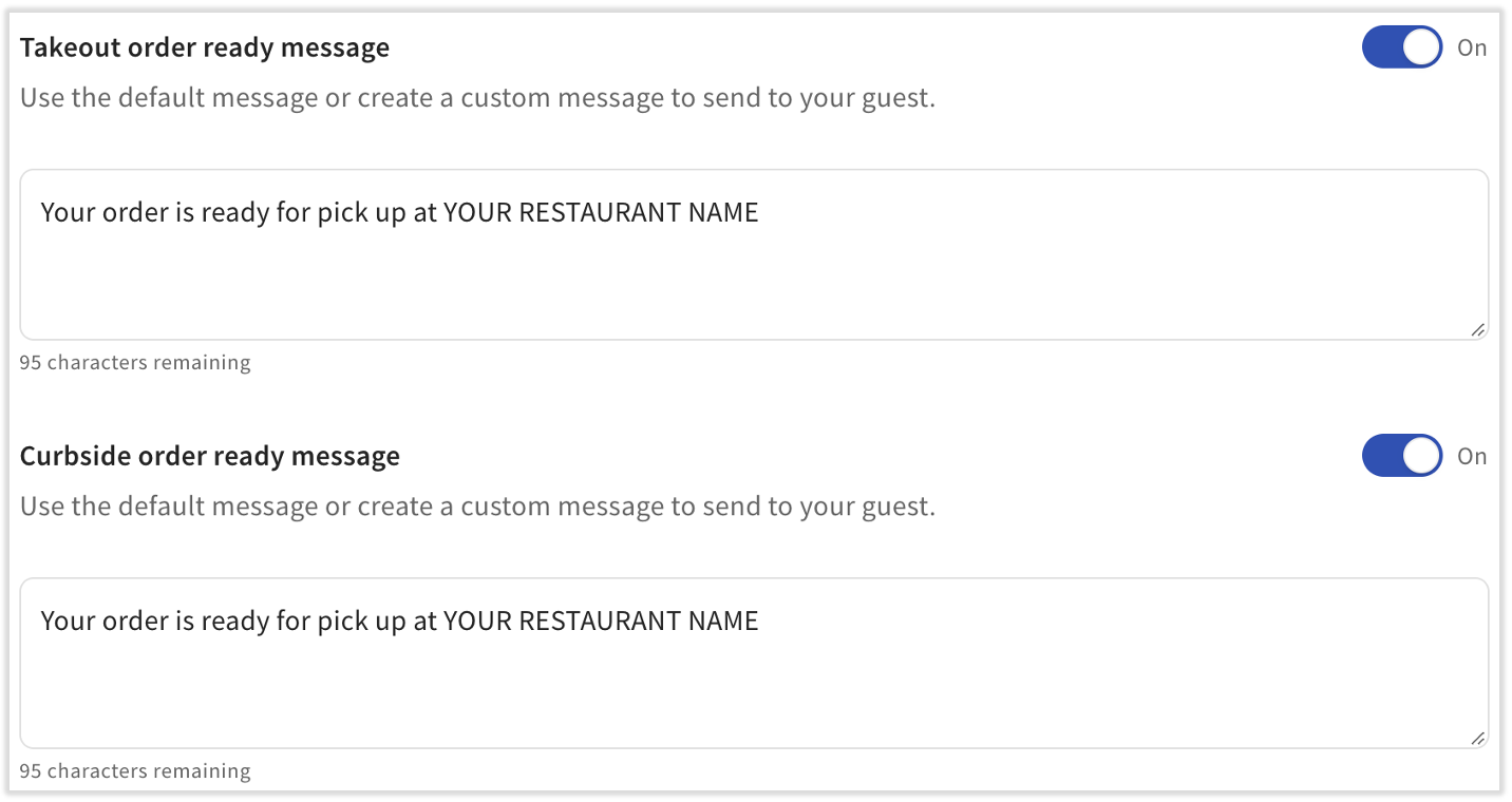 Manage Order Ready Texts From the Orders Hub