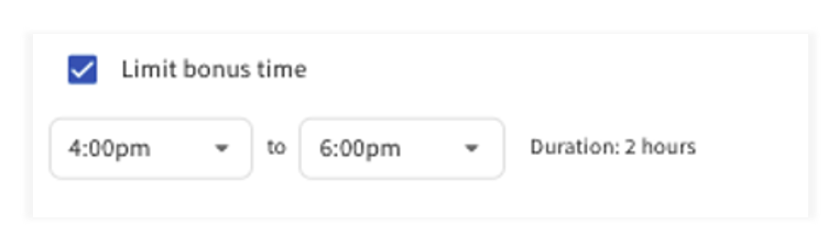 Set Up a Day and Time Bonus for Toast Loyalty