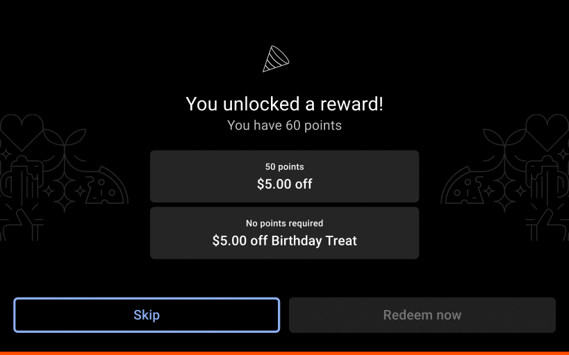 Redeem Points on Toast Loyalty