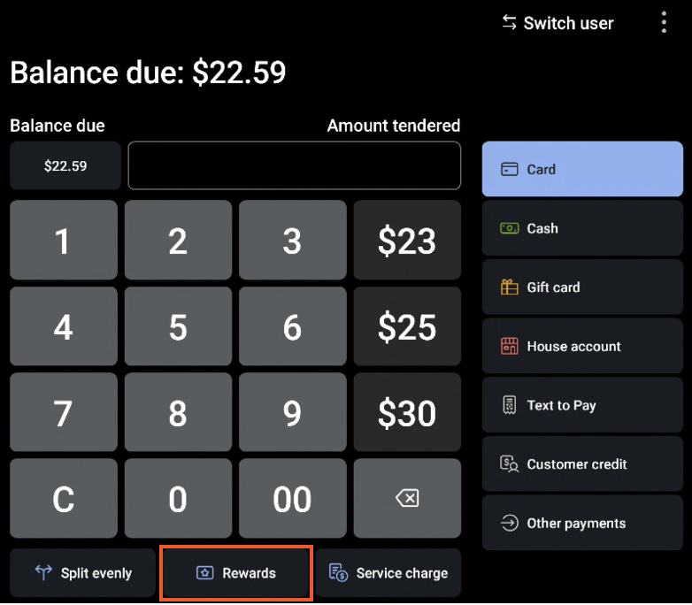 Apply Guest Rewards Before Taking Payment