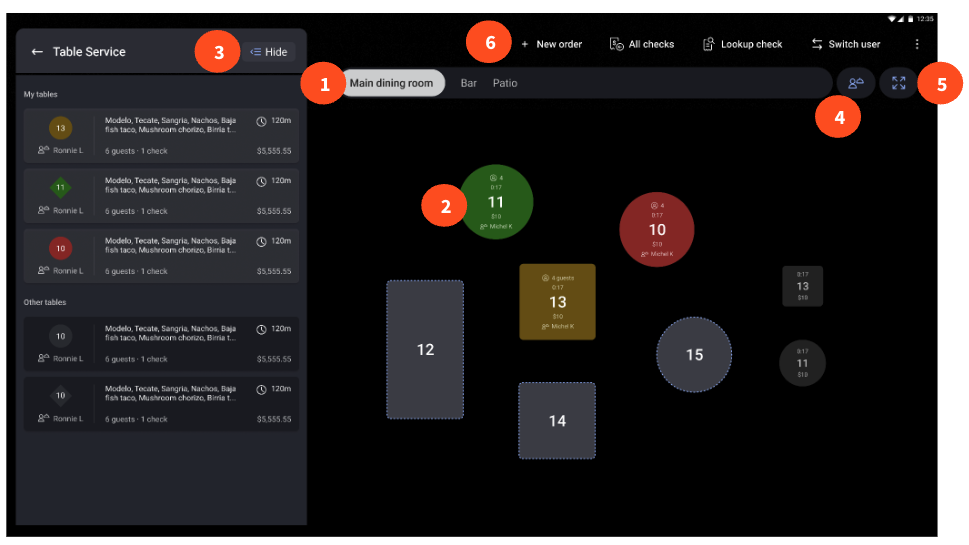 Manage Tables With Toast POS