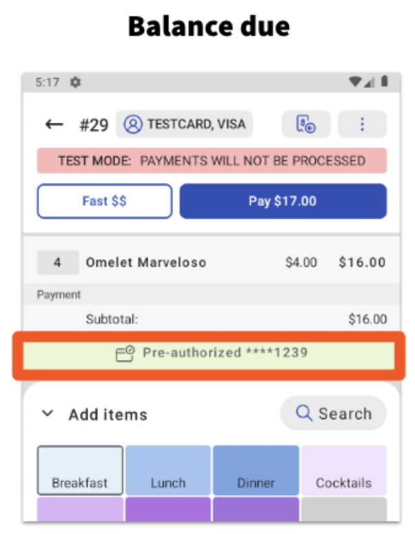 Configure and Use Card Pre-Authorization