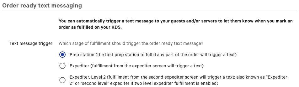 Toast Mobile Order & Pay® Text Fulfillment