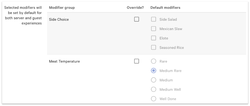 Create and Manage Modifier Groups and Modifier Options