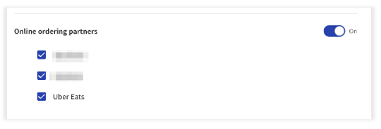 Uber Eats Third Party Ordering Configuration Page
