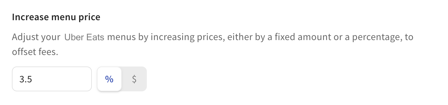 Uber Eats Third Party Ordering Configuration Page