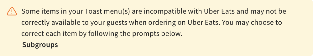 Uber Eats Third Party Ordering Configuration Page