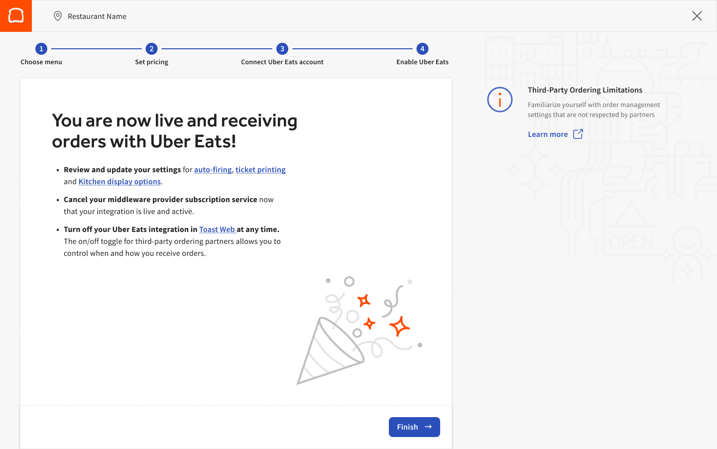 Get Started With the Uber Eats Integration