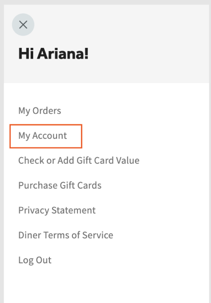 Create an Online Ordering Account