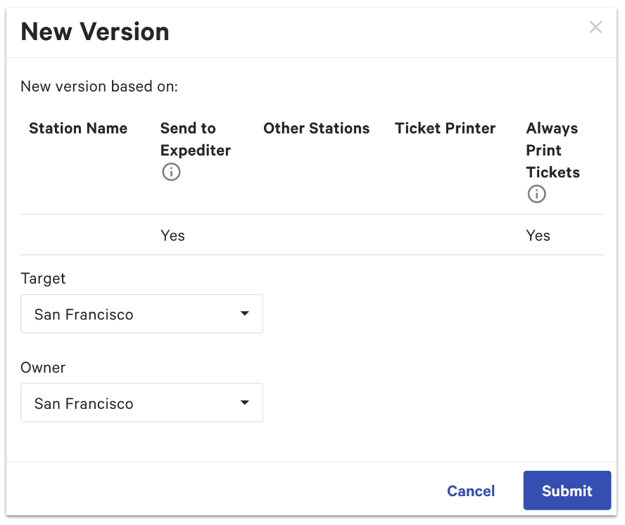 new version pop-up for prep station setup
