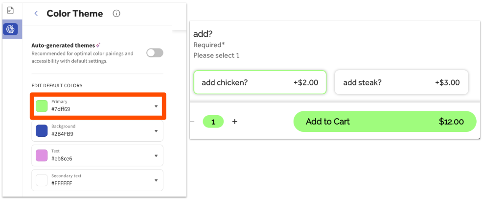 Toast Websites: Required Modifiers Aren't Highlighting
