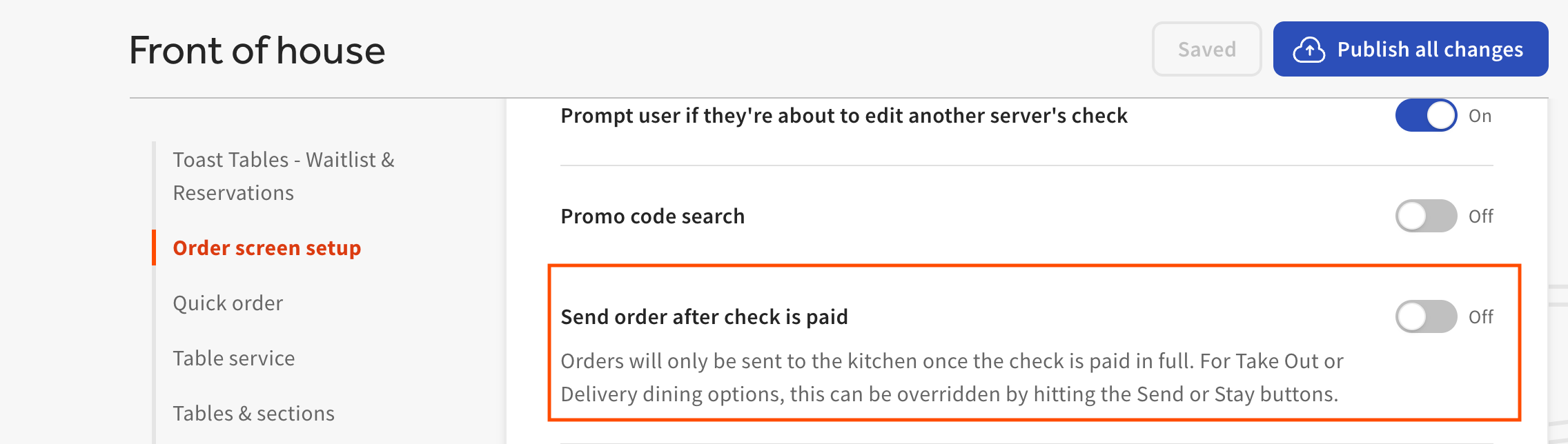 Use the Send, Stay and Hold Buttons on Your POS