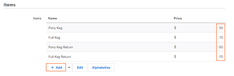 Set Up a Keg Deposit on Your Menu