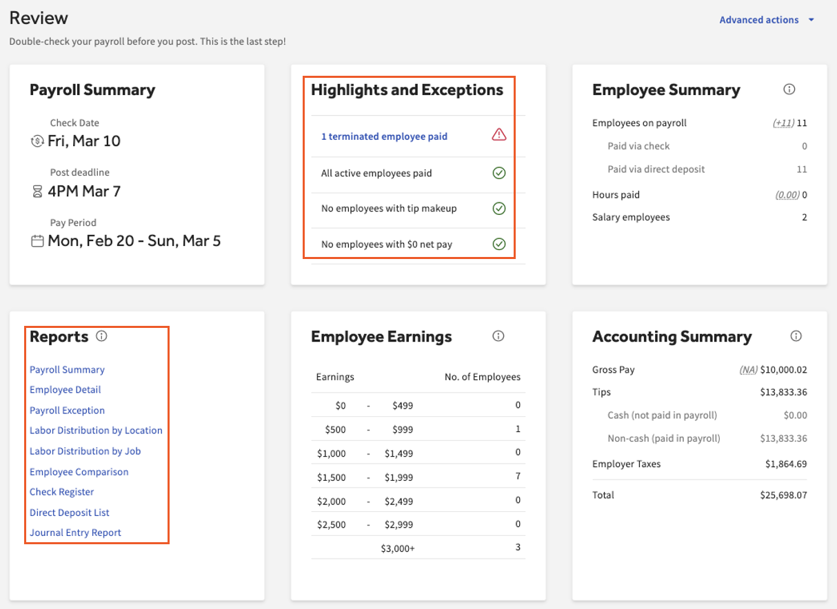 Toast Payroll: Review Payroll Reports