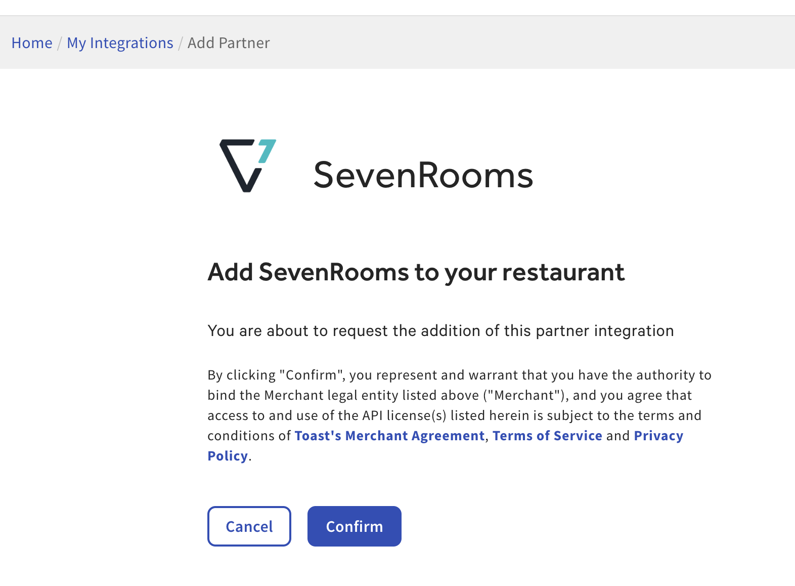 Get Started With the SevenRooms Integration