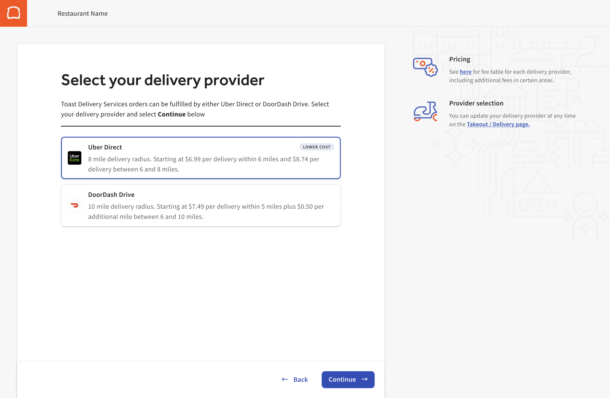Get Started With Toast Delivery Services®