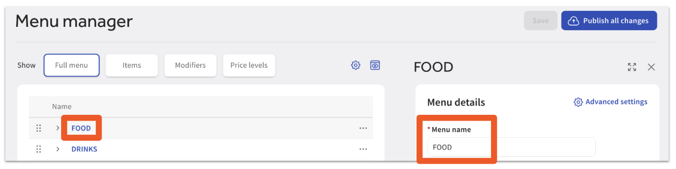 Create and Manage Menus, Menu Groups, and Subgroups