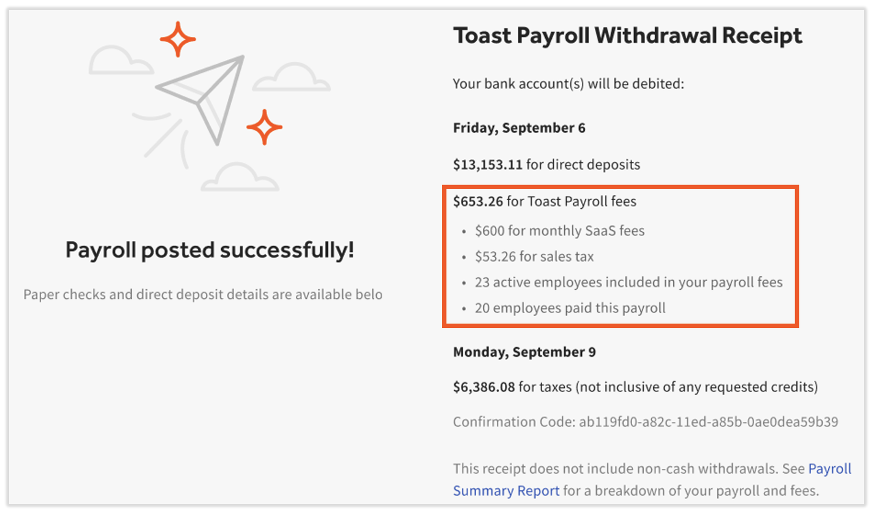 Toast Payroll: Invoice and Billing Information