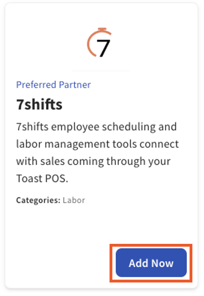 Add or Remove an Integration With Toast Partner Integrations