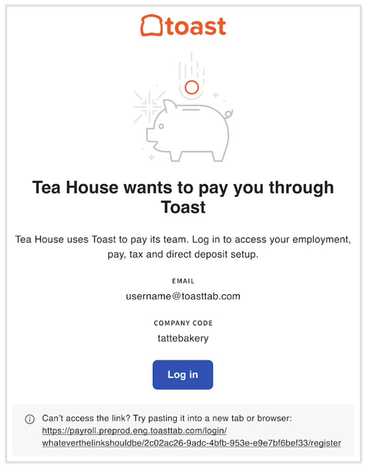 Toast Payroll: Team Page