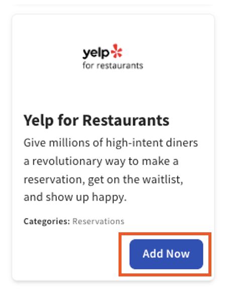 Get Started With the Yelp for Restaurants Integration