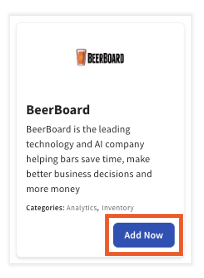 Get Started With the BeerBoard Integration