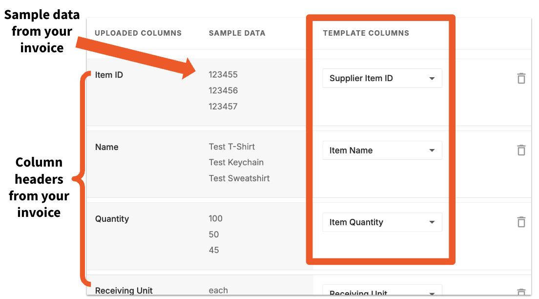 Toast Retail: Import Invoices
