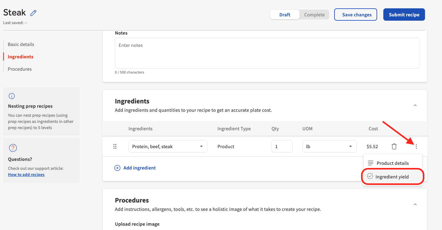 xtraCHEF: Recipe Yield and Density Calculator