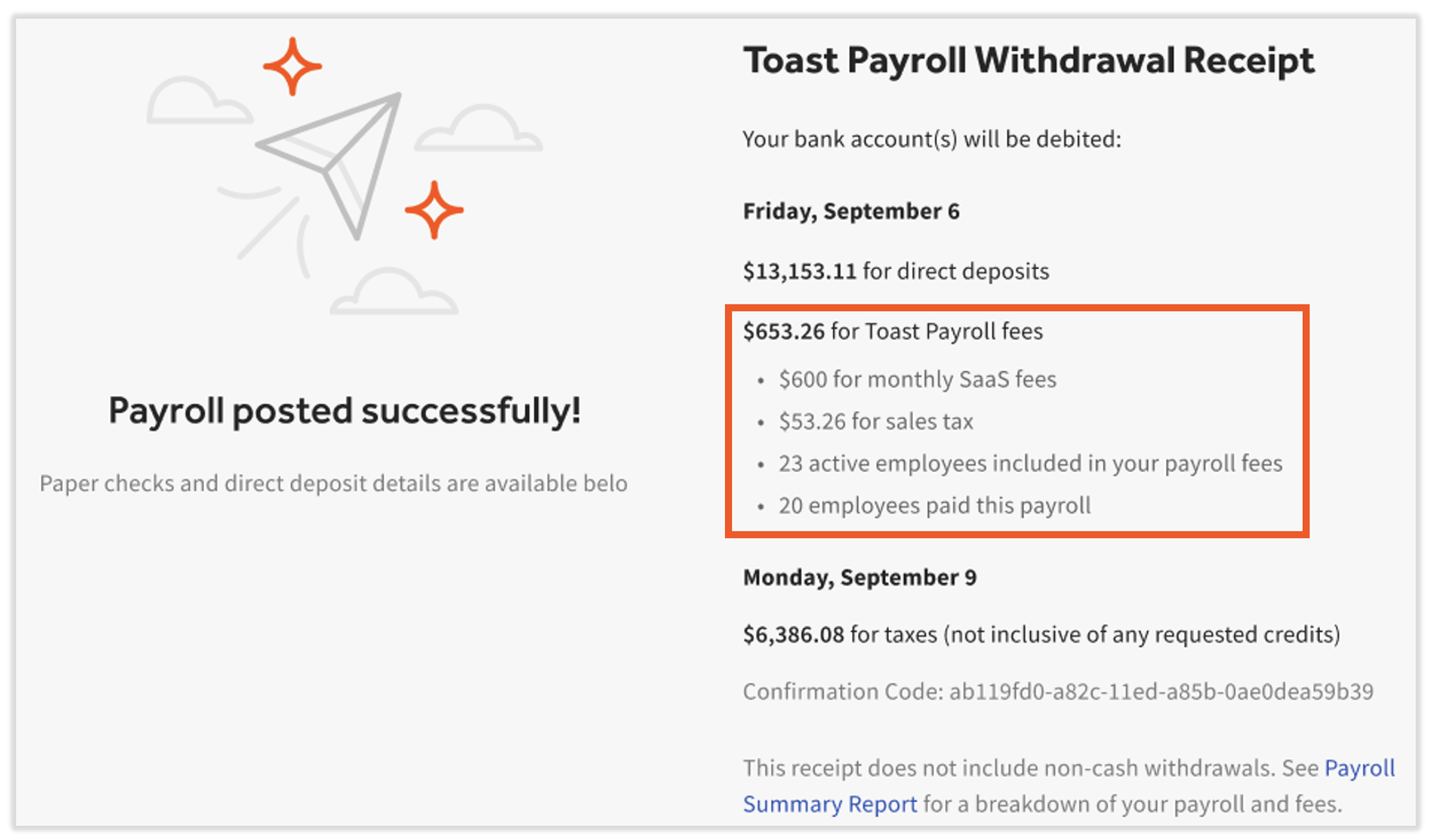 Toast Payroll: Manage Debit and Withdrawal Schedules