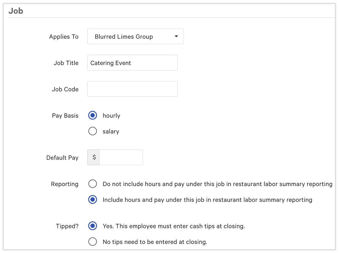 Set Up Toast Tips Manager for Catering and Events