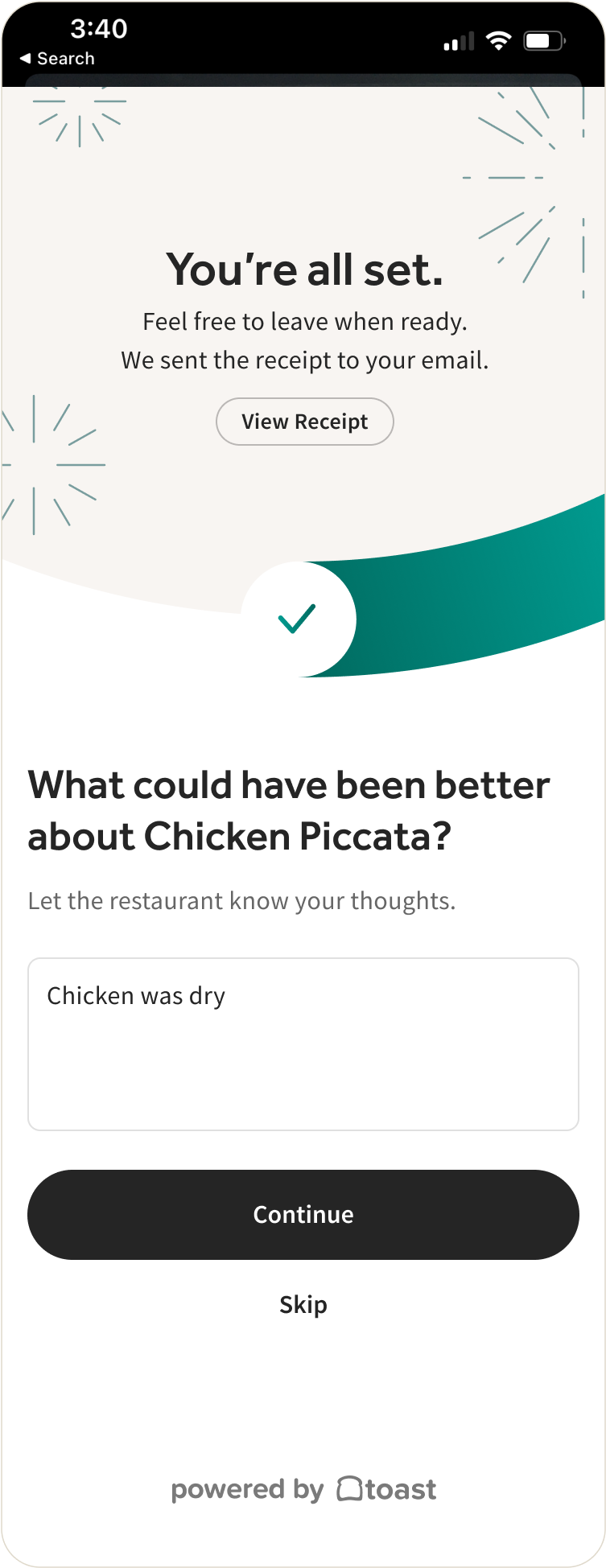 Optimize Toast Pay With Menu Item Review