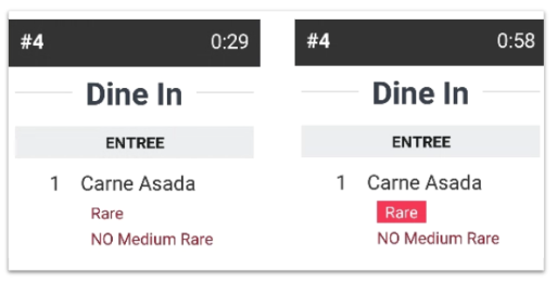 Customize the Appearance of KDS Tickets