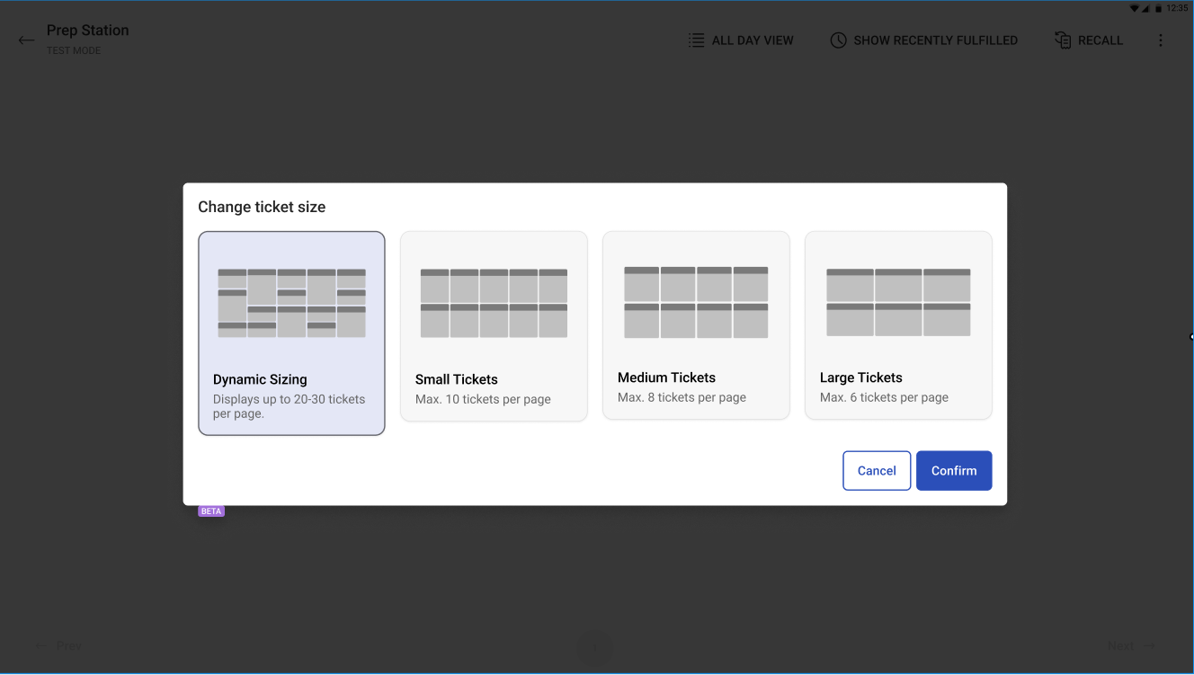 KDS Grid View Overview