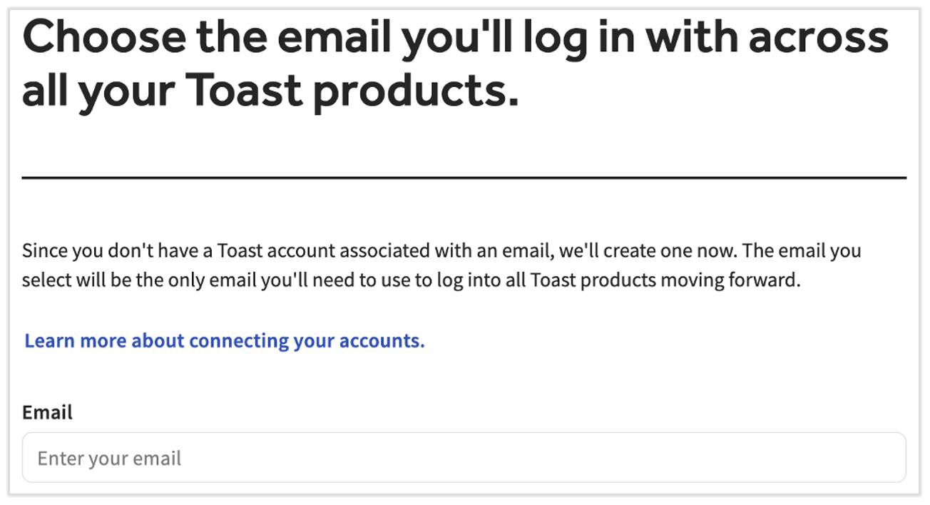Unified Login Experience for Toast Web and Toast Payroll