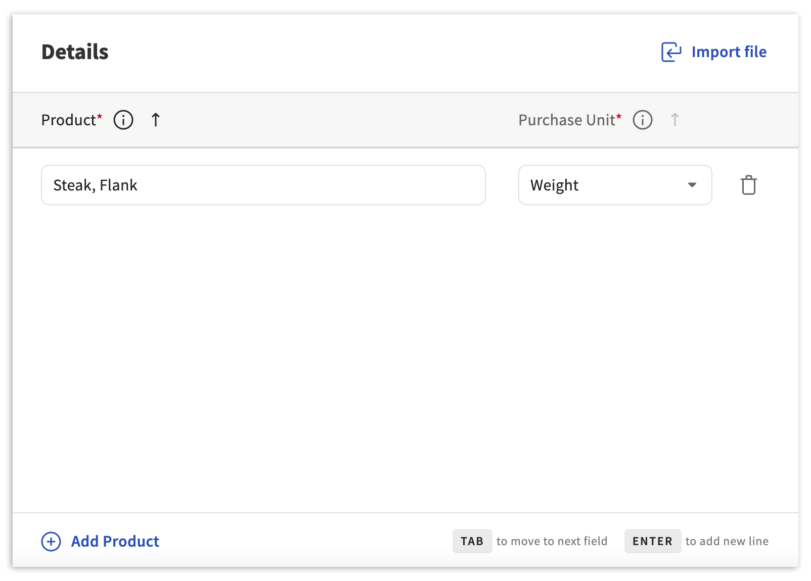 xtraCHEF: Create Products