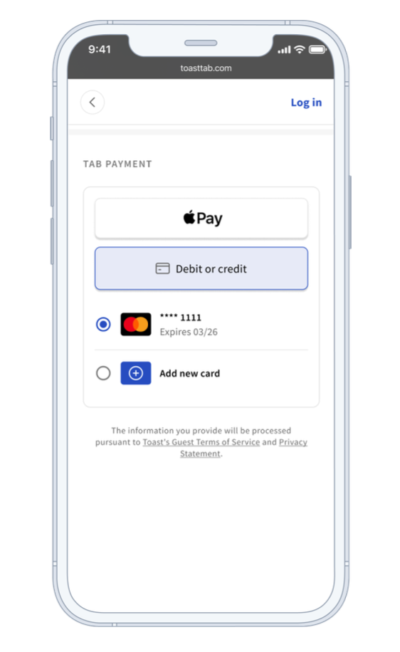 Guest Experience for Toast Mobile Order & Pay®