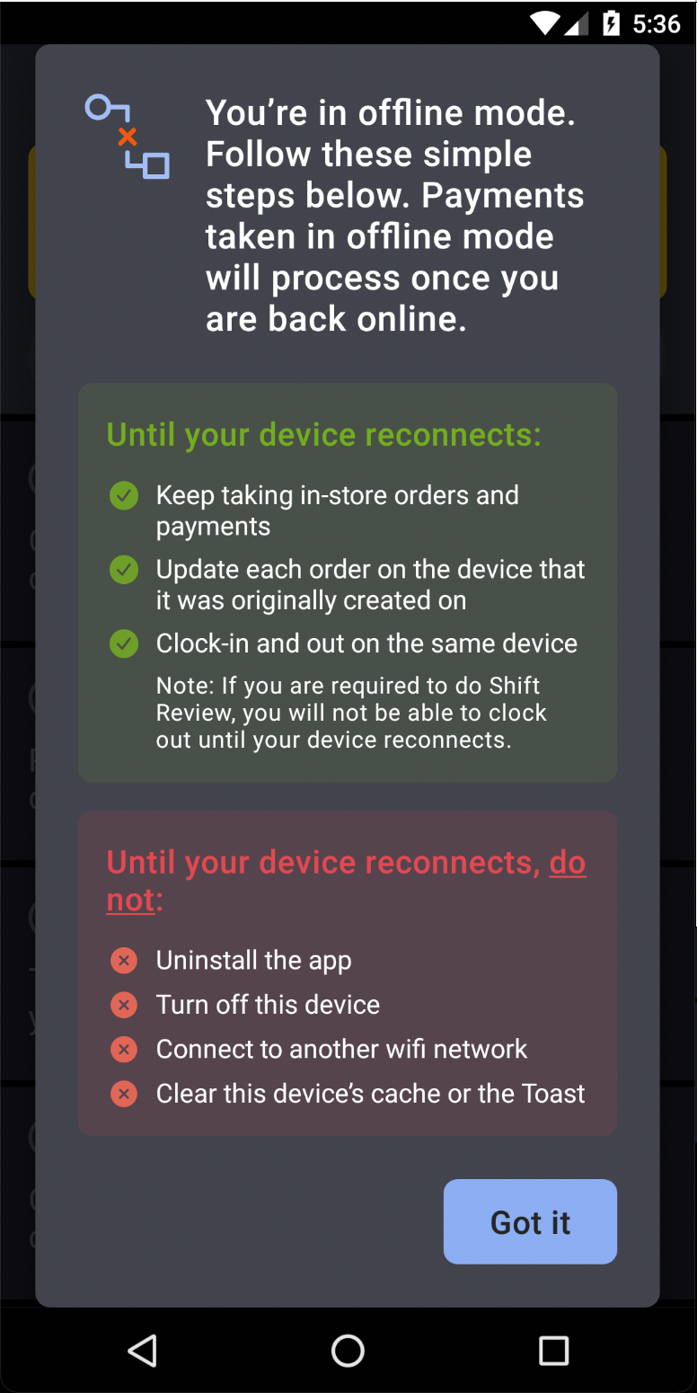 Shift Review During a Service Disruption