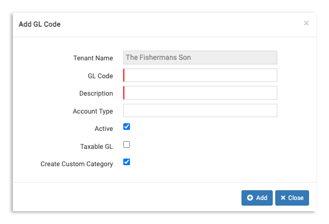 xtraCHEF: General Ledger (GL) Codes