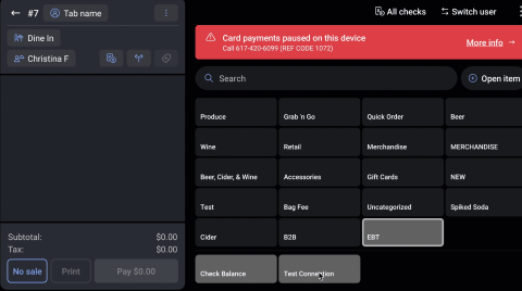 Troubleshoot EBT Payments